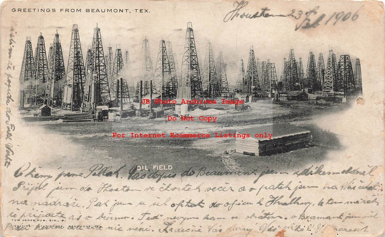 TX, Beaumont, Texas, Oil Field, 1906 PM, Tom Jones Pub | United States ...