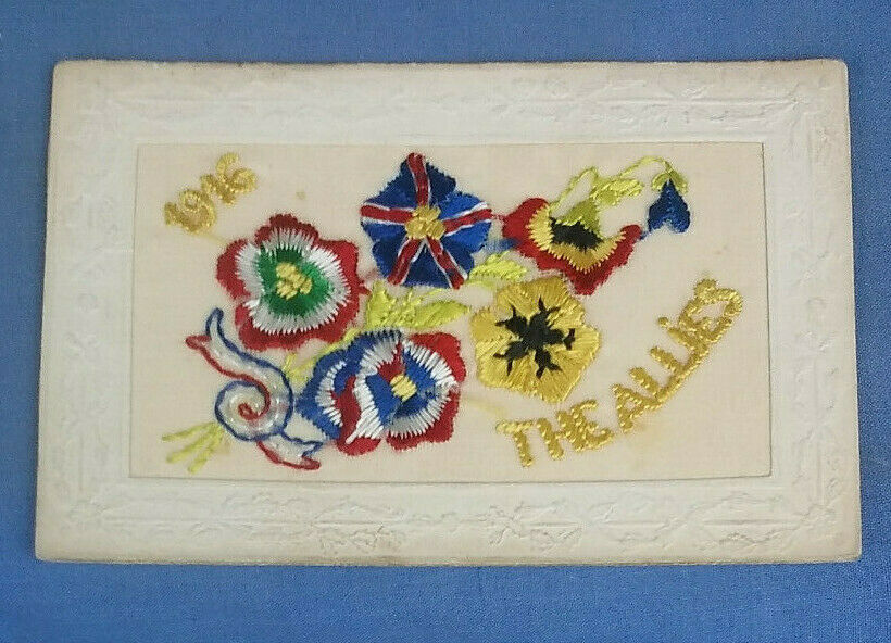 WW1 Embroidered Silk Postcard 1916 the Allies (J1A) | Topics ...