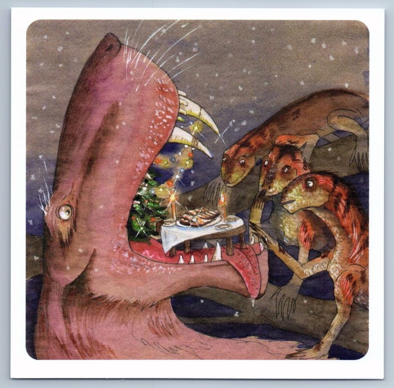 Saber-toothed Tiger Raptor XMAS Paleoart Paleontology Vyatka museum NEW ...