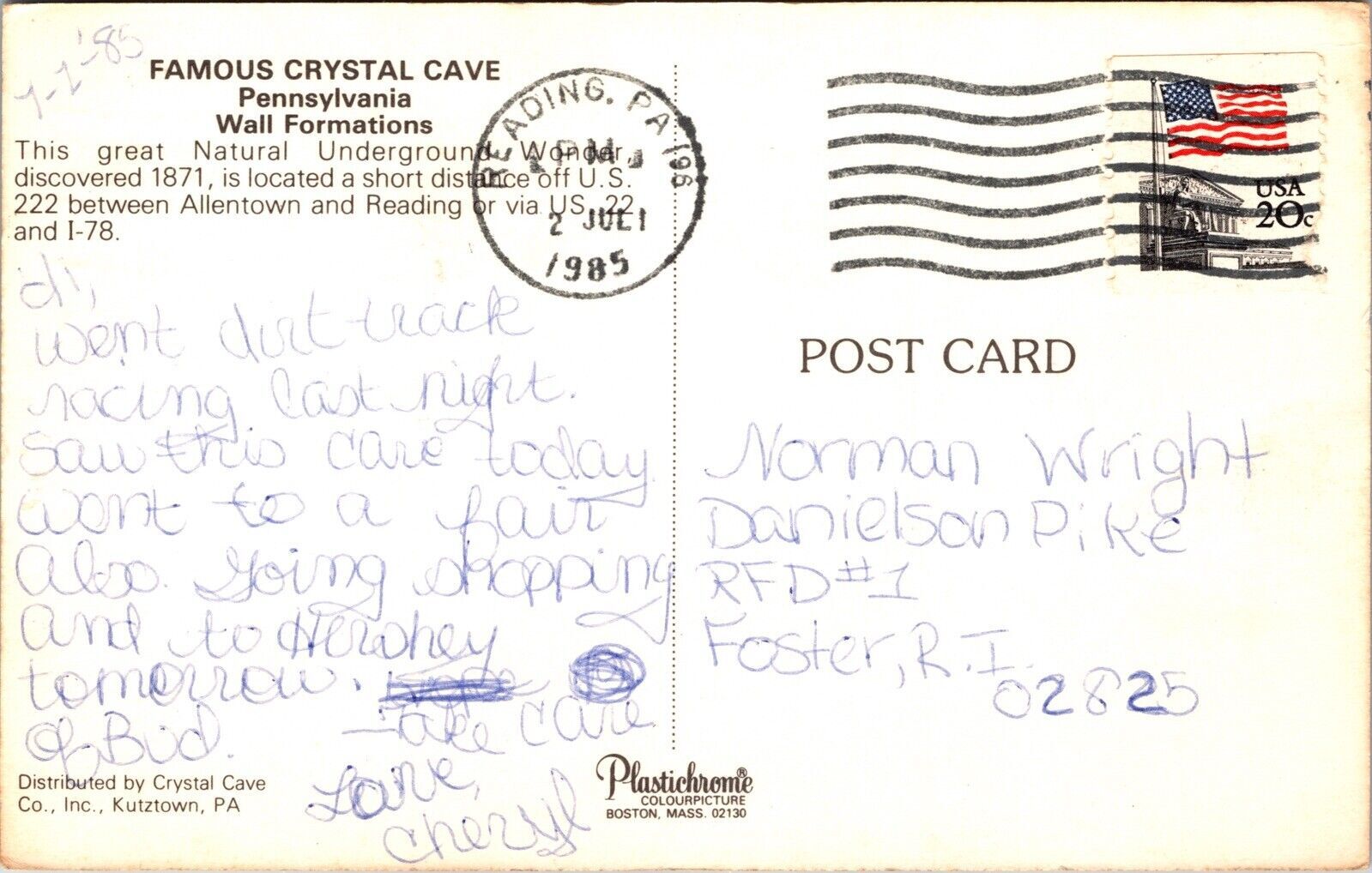 Crystal Cave Pennsylvania Wall Formations Cave Underground Wonder PM ...