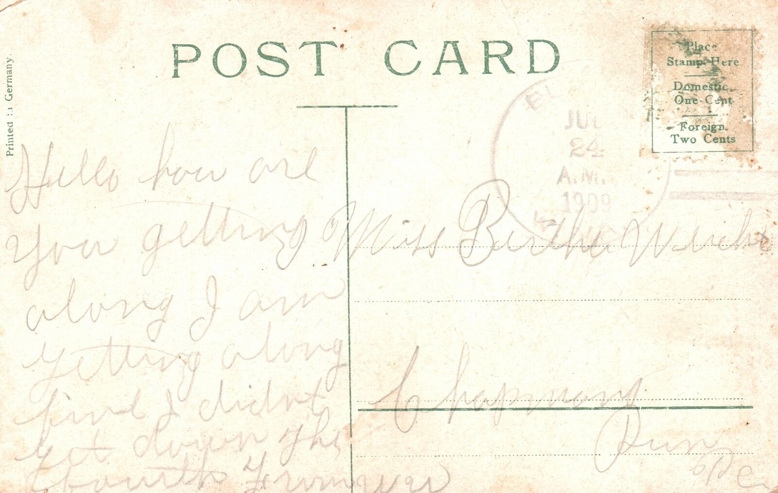 Vintage Postcard 1908 Lovers Couple On Counter Please Call Me Soon ...