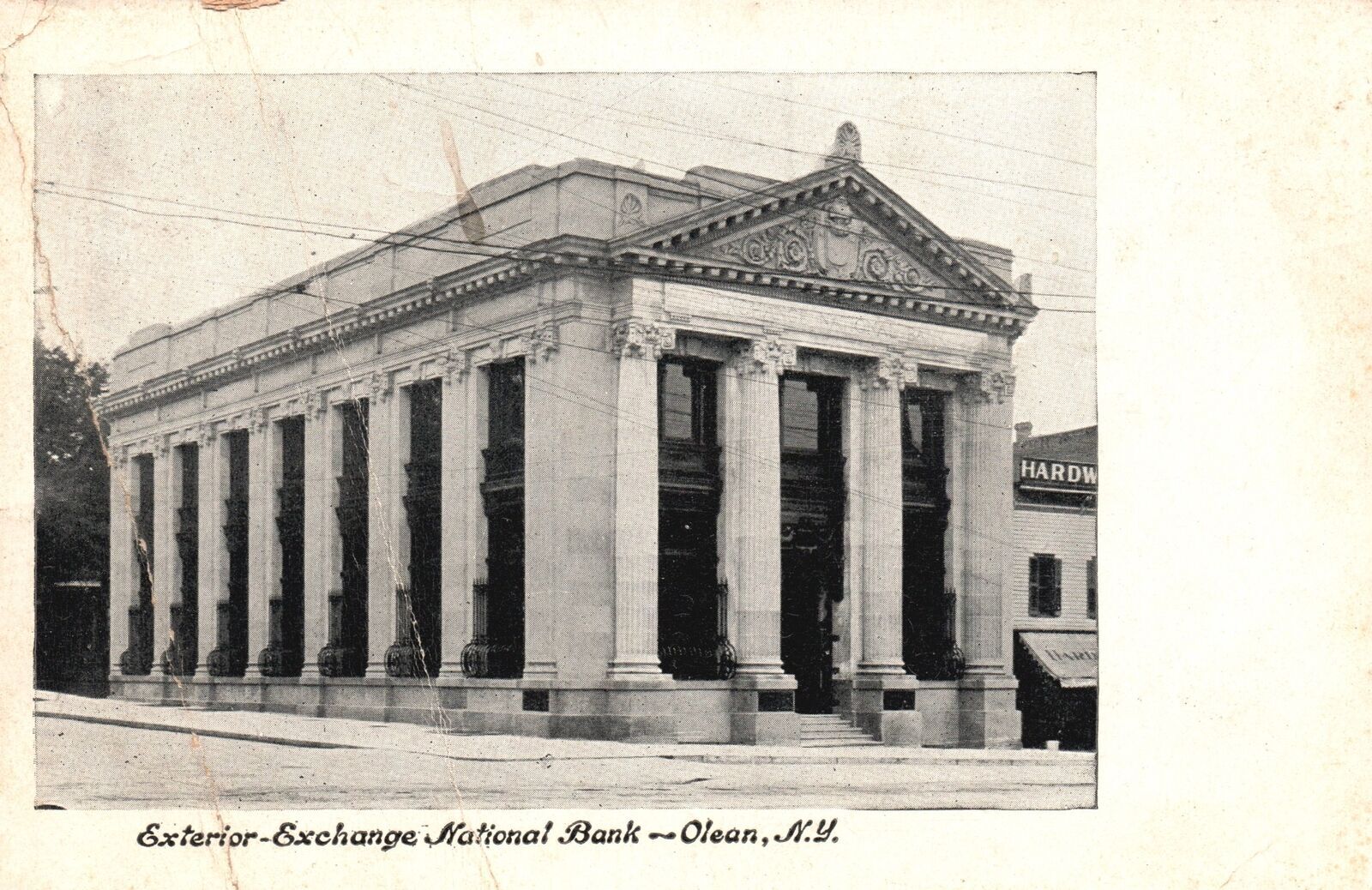 Vintage Postcard 1910's Exterior Exchange National Bank Building Olean ...