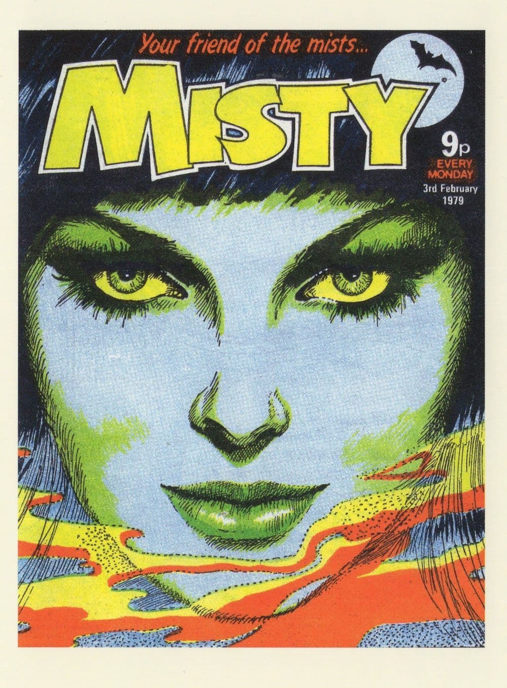 Misty Witch In Fog 1979 Girls Horror Wicca Comic Book Postcard | Topics ...