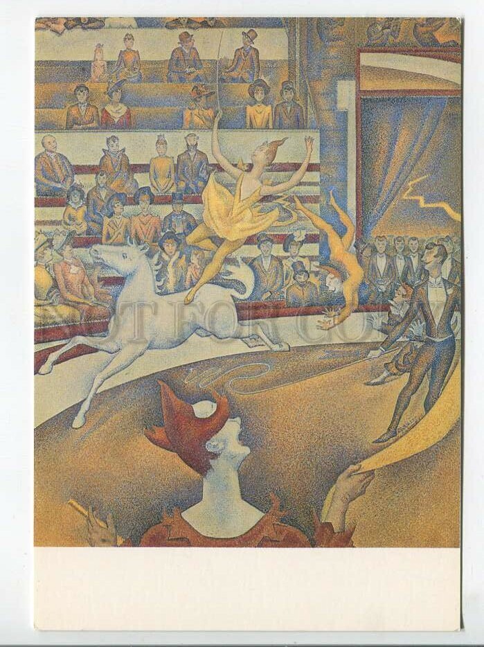 464501 FRANCE Georges Seurat circus neo-impressionism Old postcard ...