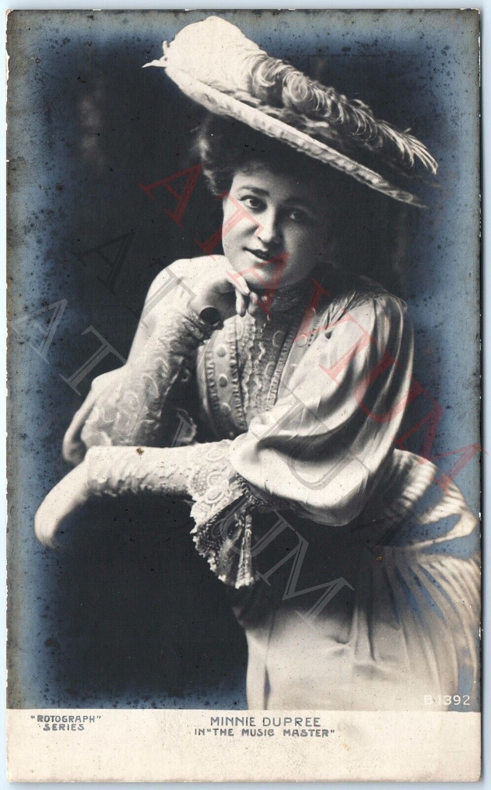 c1900s Minnie Dupree RPPC Stage Actress Real Photo Music Master Silent ...