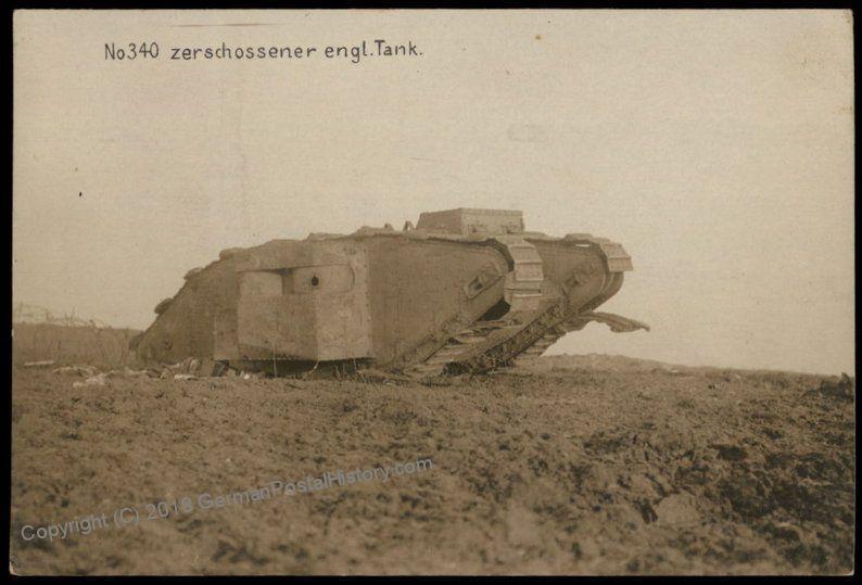 Germany Empire WWI Panzer Destroyed English Tank RPPC 65356 | Europe ...