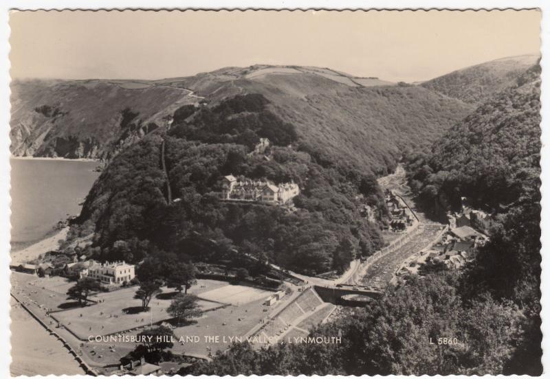 Devon; Countisbury Hill & The Lyn Valley, Lynmouth RP PPC , Unposted ...