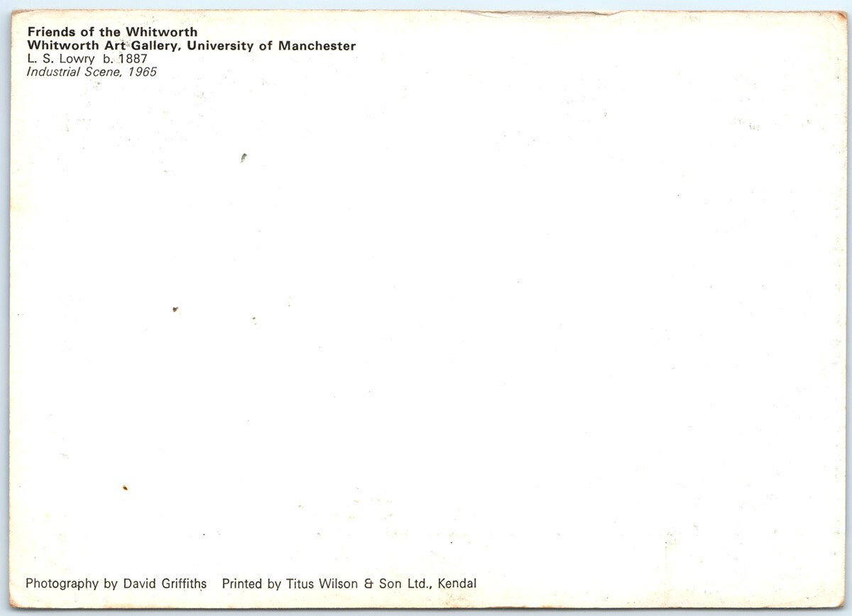 c1965 Manchester UK Industrial Scene Factory Workers L.S Lowry ...