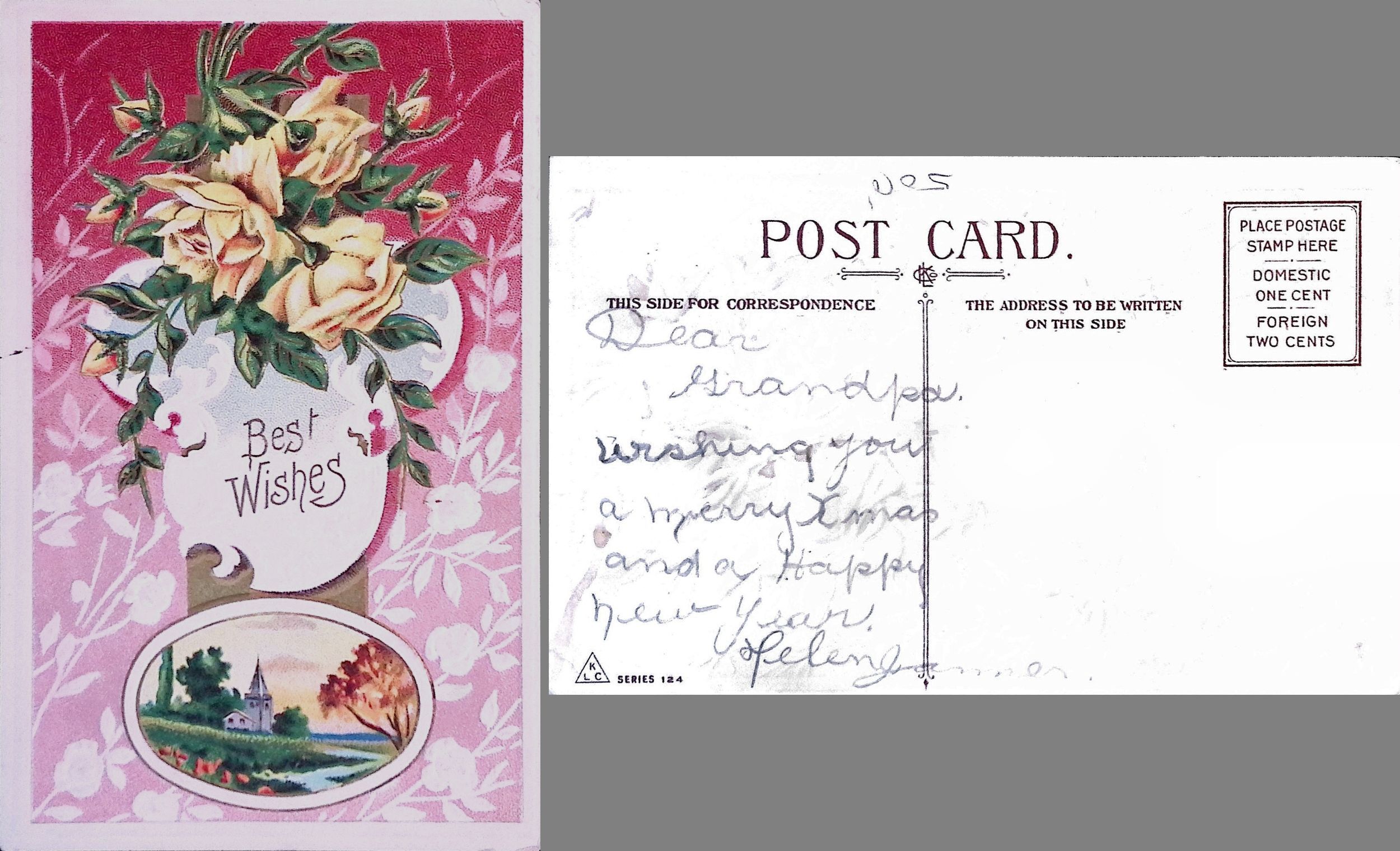 Vintage Postcard: "Best Wishes" (Series 124) | United States - Other ...