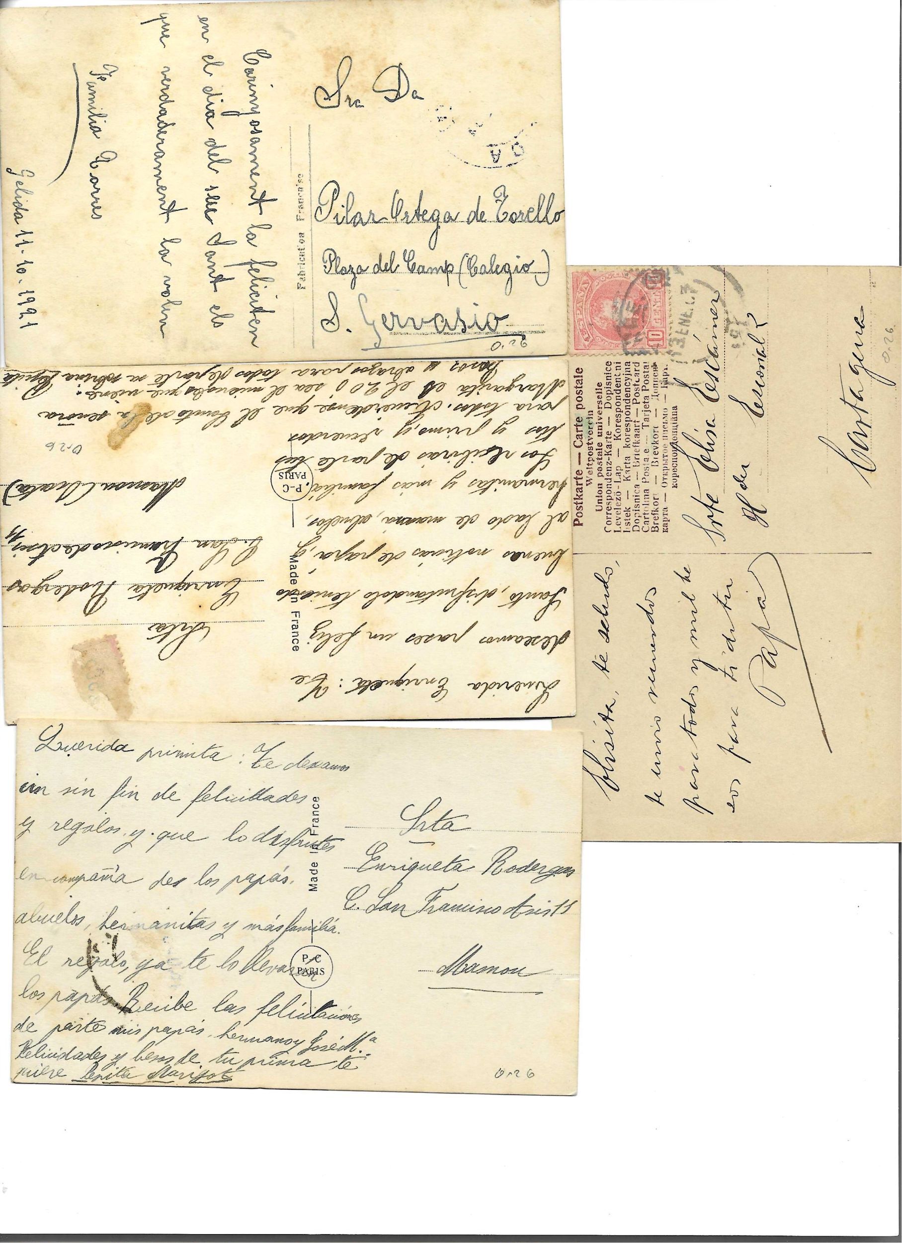 "Children. Scenes of children" Lot of 8 old vintage photo postcards ...