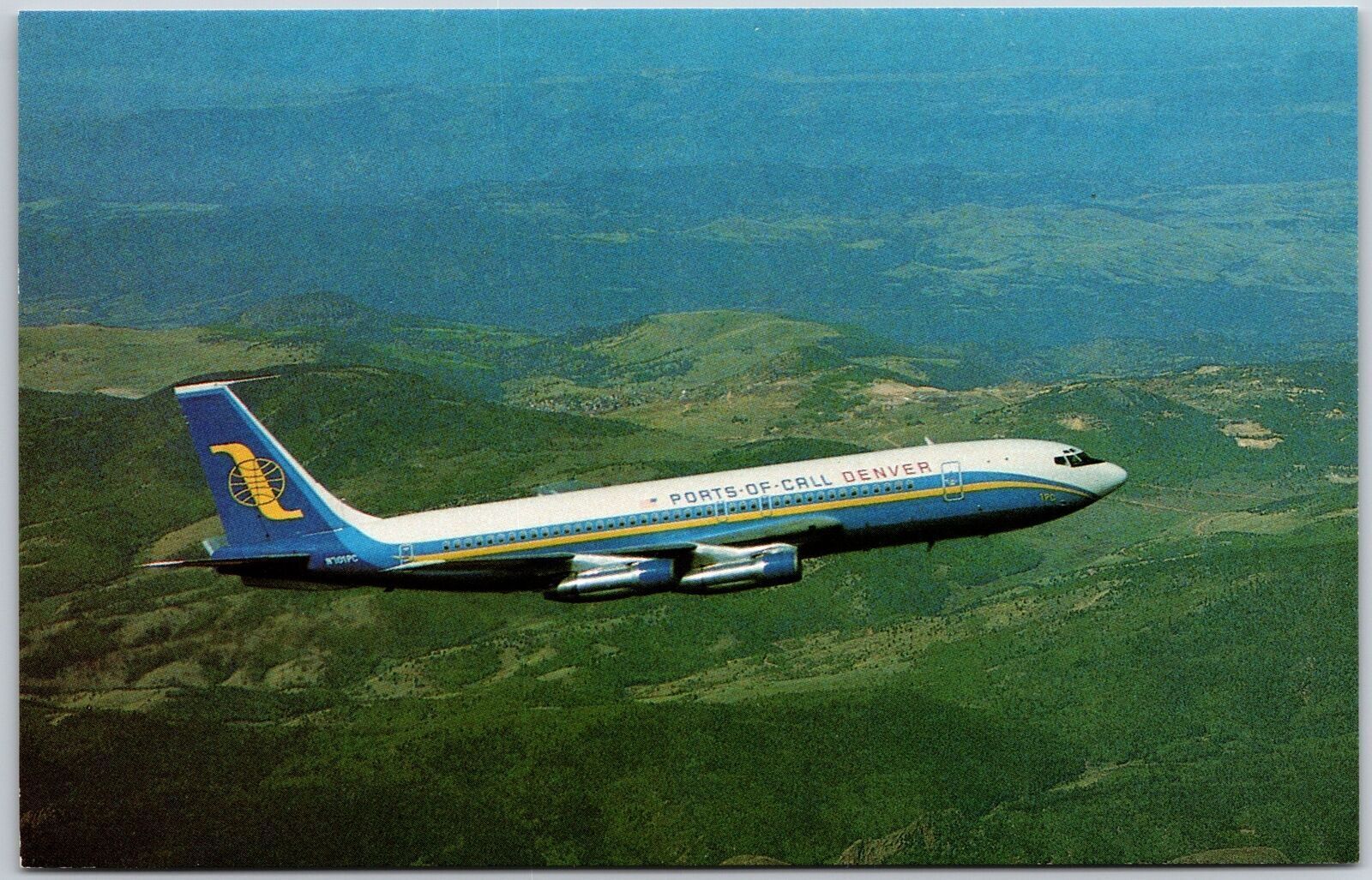Airplane Ports of Call Boeing 707 Jet Fleet Denver TRavel Club Airline ...