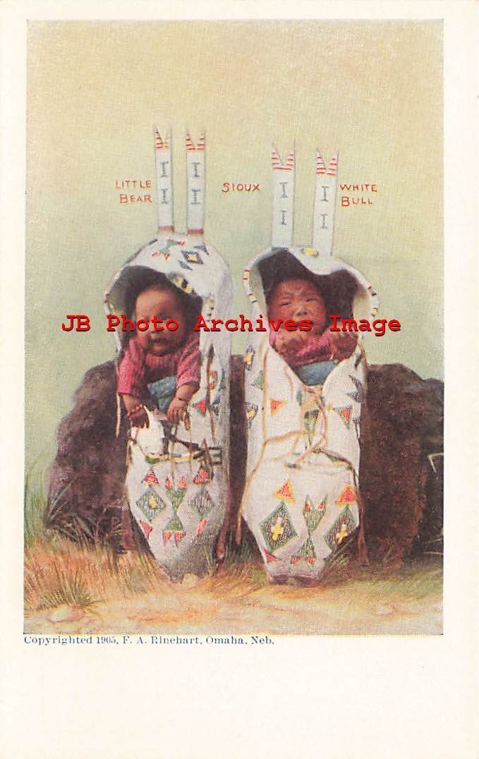 Native American Sioux Indians Little Bear & White Bull, F.A. Rinehart ...