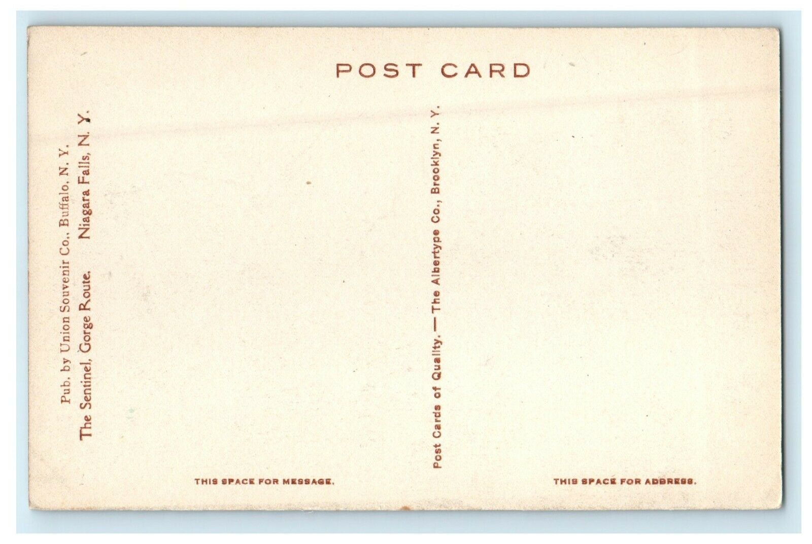 Niagara Falls NY, The Sentinel Gorge Route Railroad Train Handcolored ...