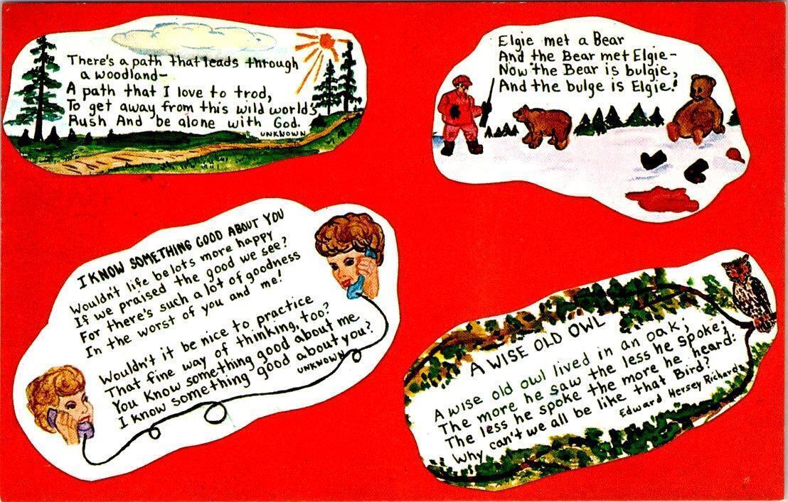 3~Postcards GAYLORD MI Michigan POEMS From The POEM NOOK~Call Of The ...