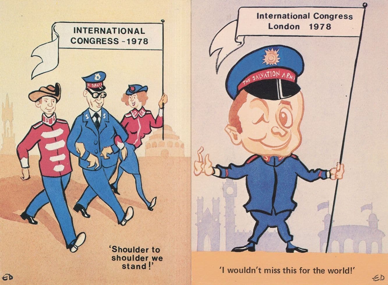 The Salvation Army 1978 Congress 2x Postcard s | Topics - Other ...