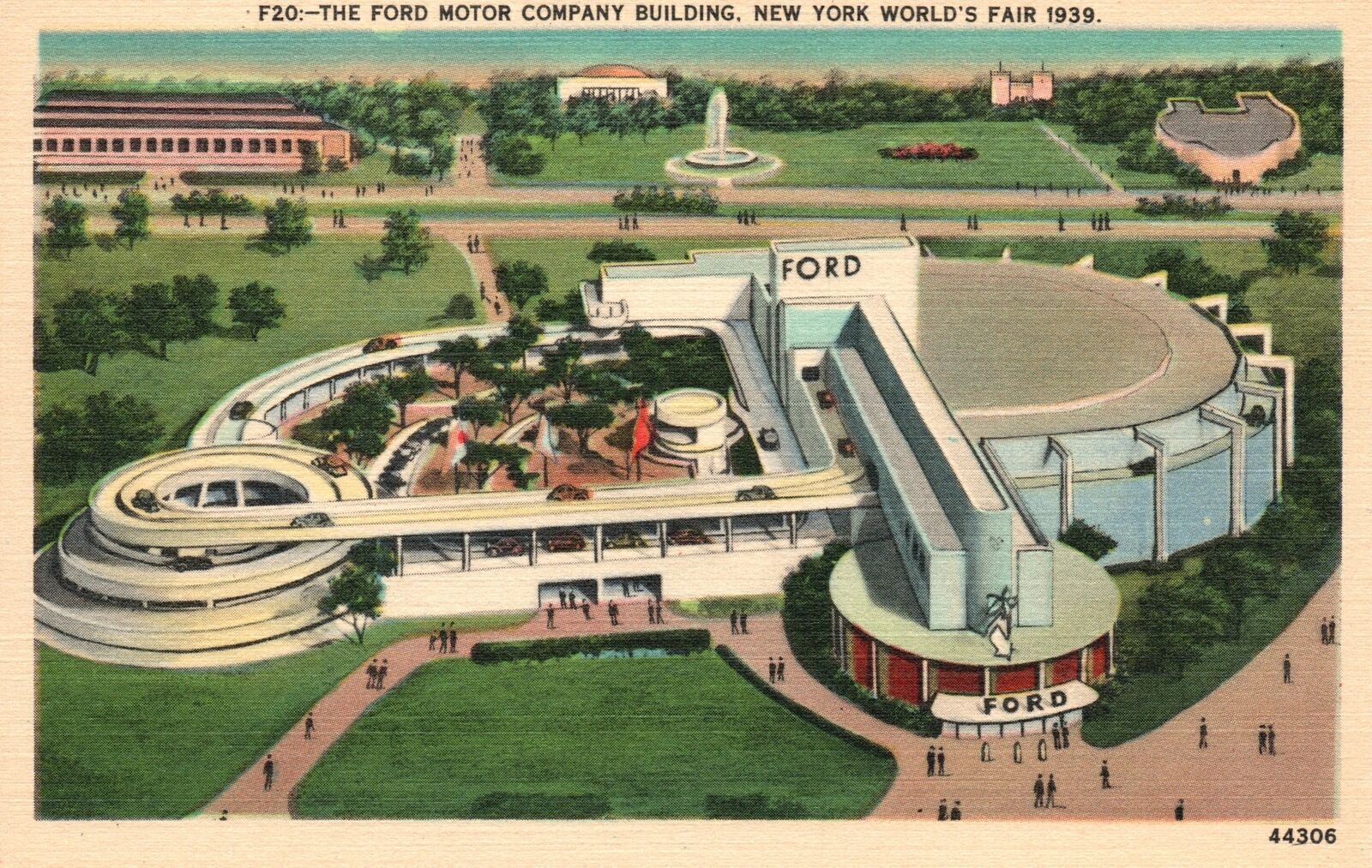 Vintage Postcard The Ford Motor Company Building New York World's Fair ...