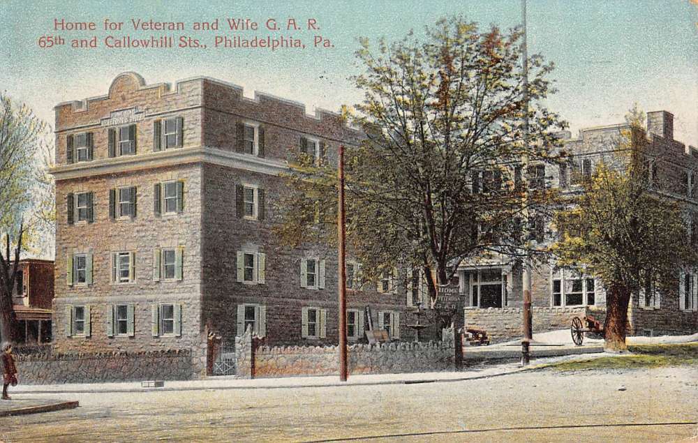 Philadelphia Pennsylvania GAR Home Street View Antique Postcard K87412 ...