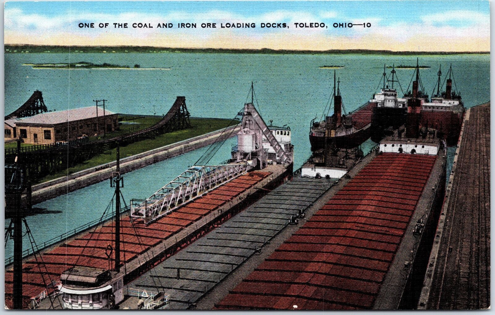 Vintage Postcard Coal and Iron ORE Loading Docks at Toledo Ohio ...