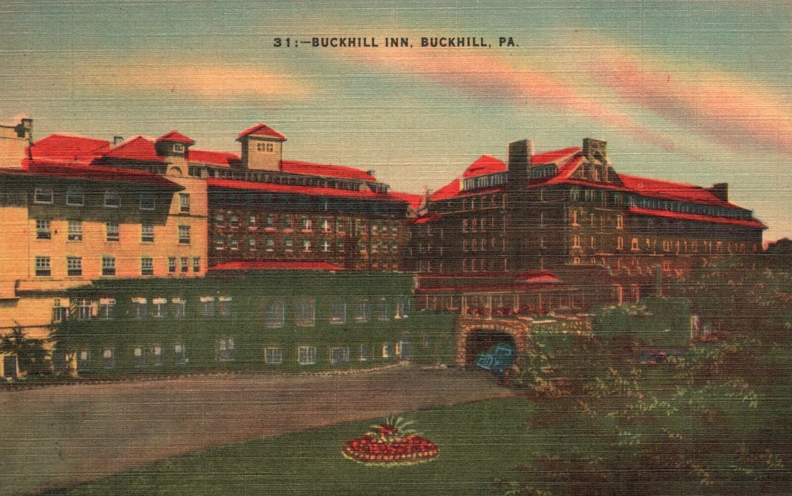 Vintage Postcard 1930's Buckhill Inn Building on Rock Oak Lane ...