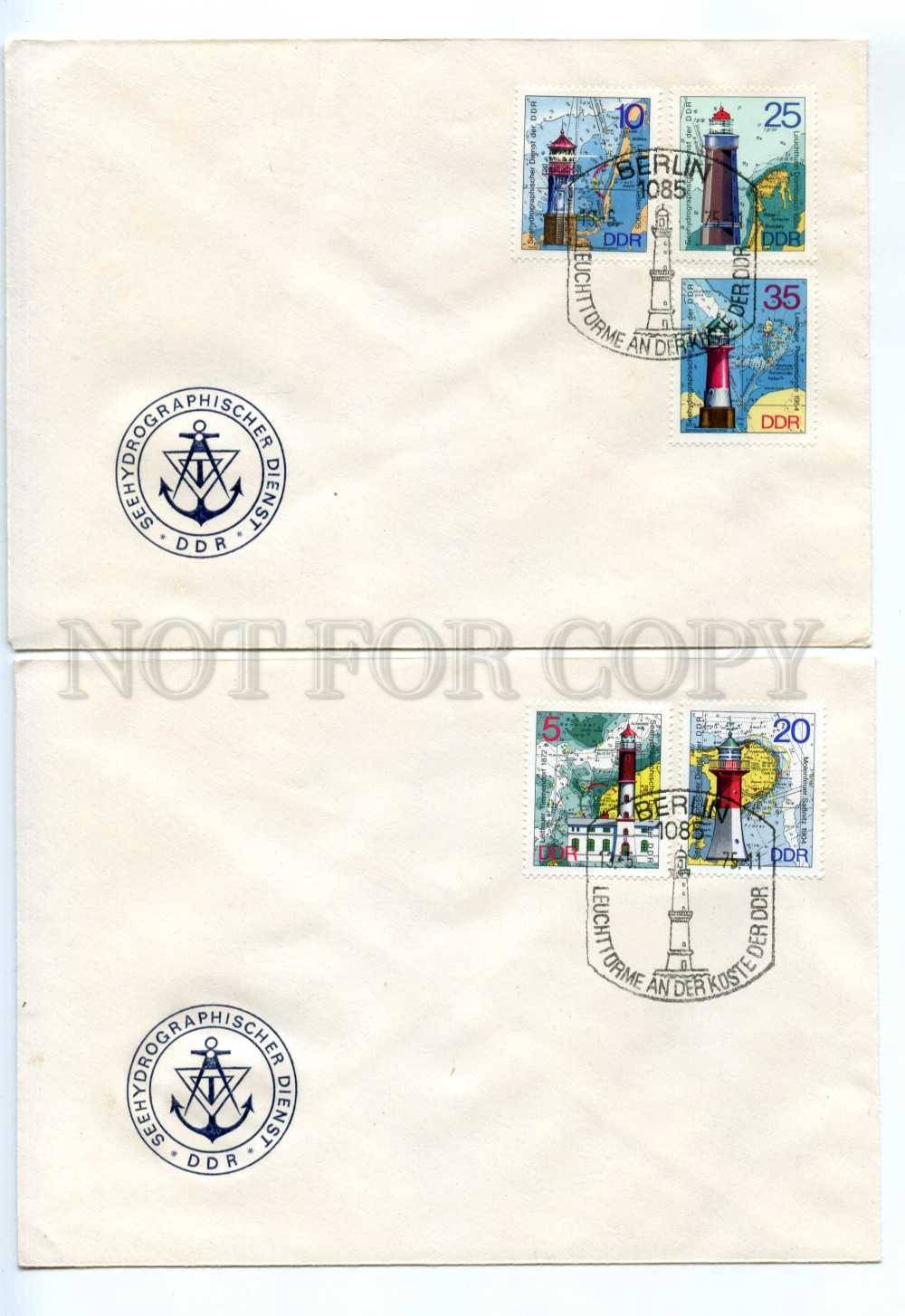 d417316 EAST GERMANY GDR 1975 First Day covers Lighthouses | Europe ...