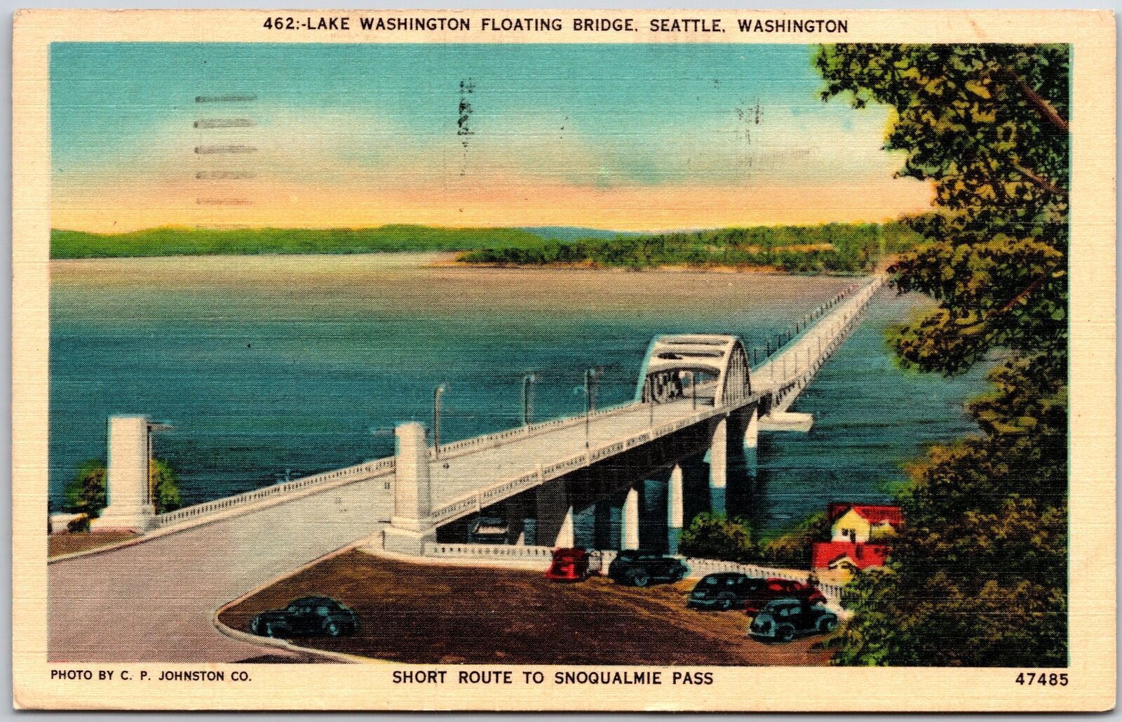 Lake Washington Floating Bridge Seattle Washington WA Snoqualmie Bridge ...