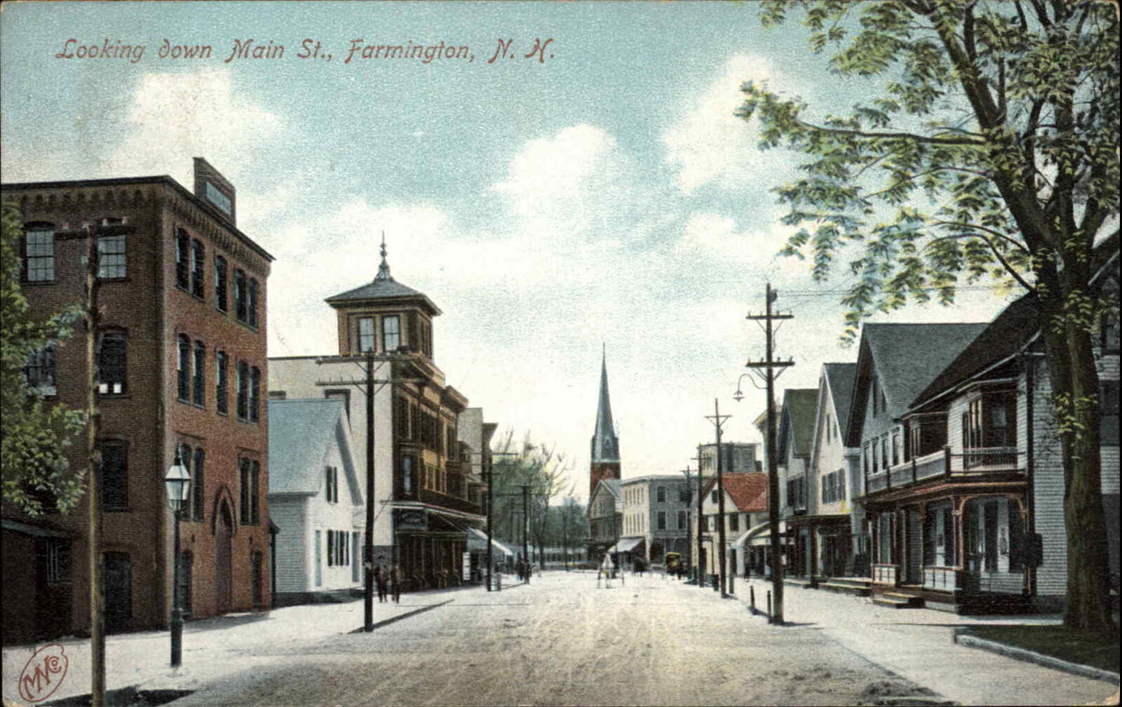 Farmington New Hampshire NH Main Street Street Scene c1900s-20s ...