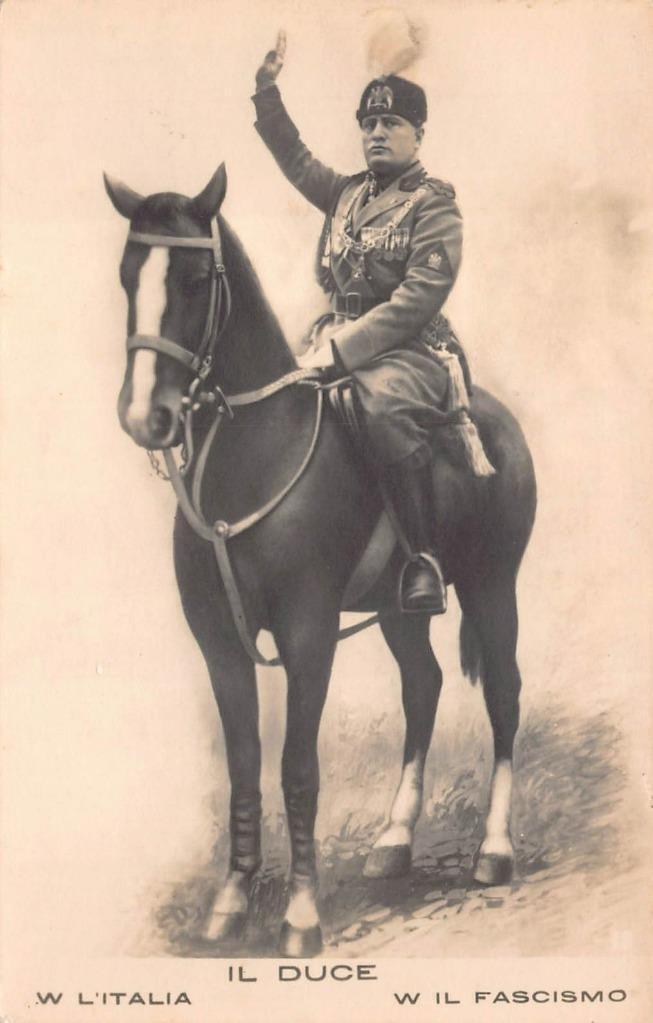 Rppc Benito Mussolini Horse Italy Political Military Real Photo ...