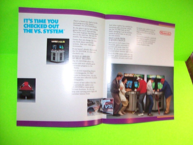 Nintendo VS System Library FLYER 1984 Original NOS Video Game Foldout ...