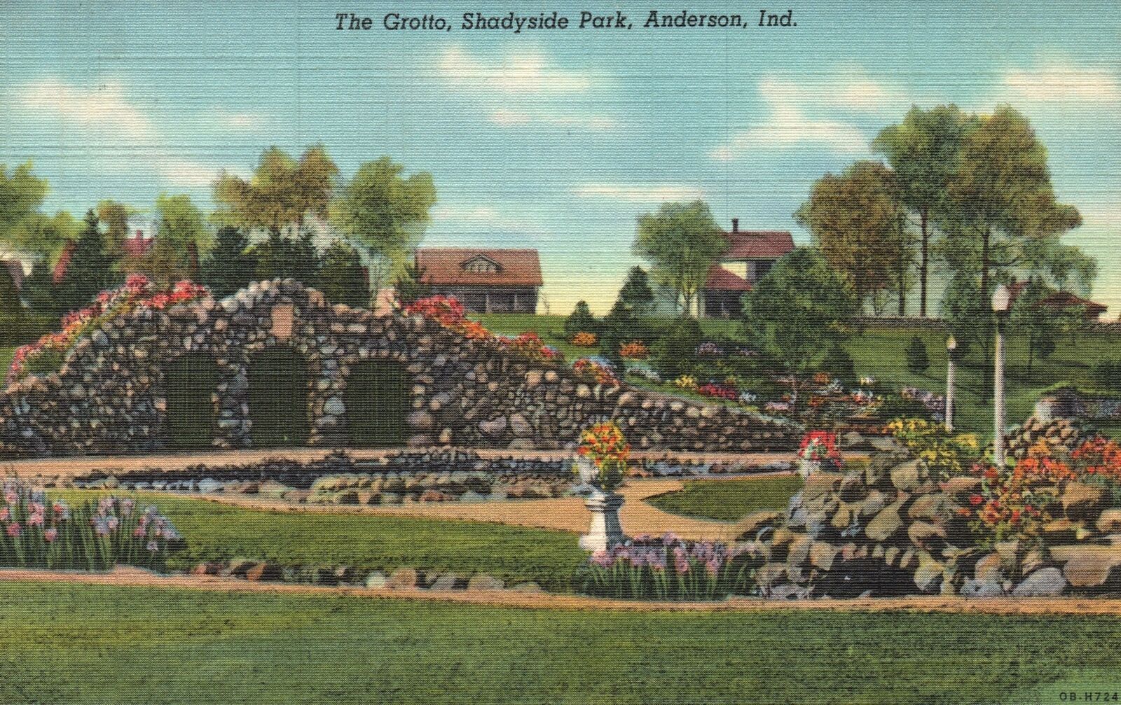 Vintage Postcard 1930's The Grotto Shadyside Memorial Park Anderson ...