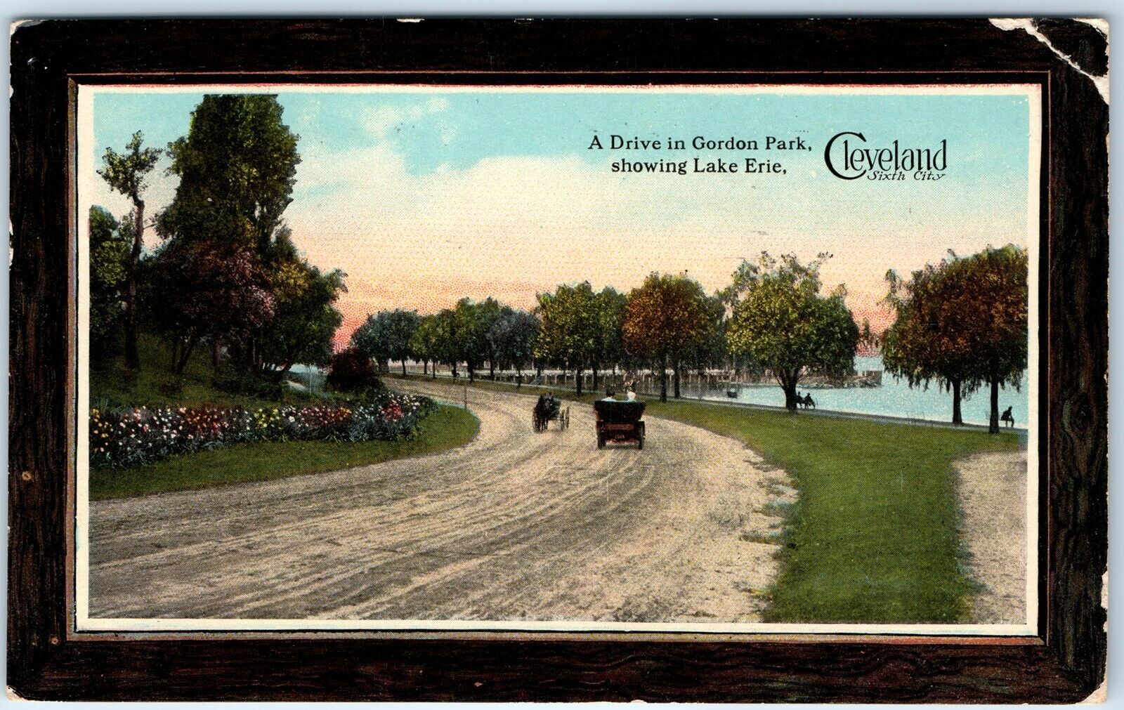 c1910s Cleveland, OH A Drive in Gordon Park Lake Erie PC Sixth City ...