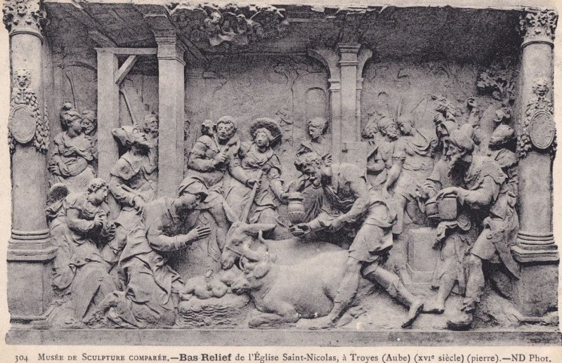 Bas Relief St Nicolas Eglise Troy Battle A Troyes Mural Antique ...