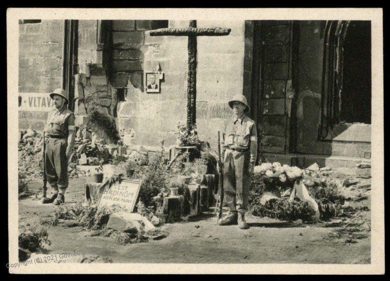 Czech 1945 WWII Dead Memorial Prague Offensive Patriotic Postcard ...