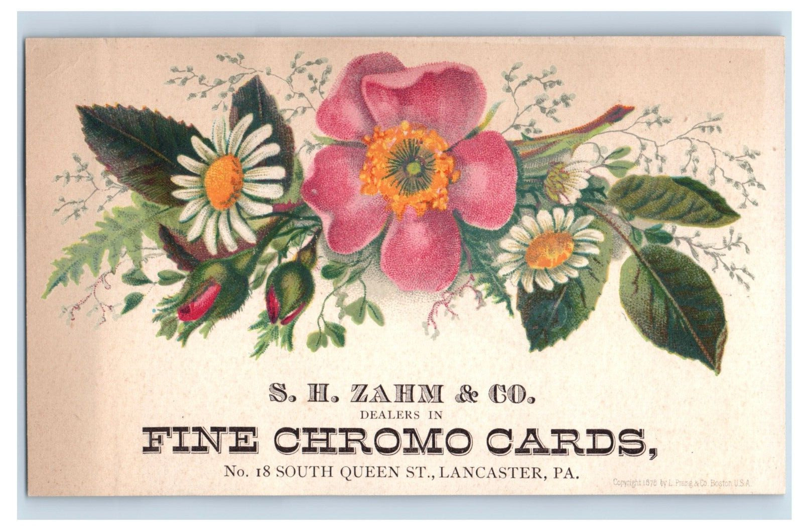 1870s-80s S.H. Zahm & Co. Printer Fine Chromo Cards Set Of 6 F118 ...