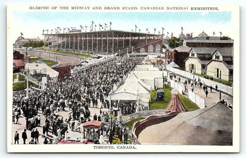 1920s Toronto Canadian National Exhibition Midway Grand Stand Postcard ...