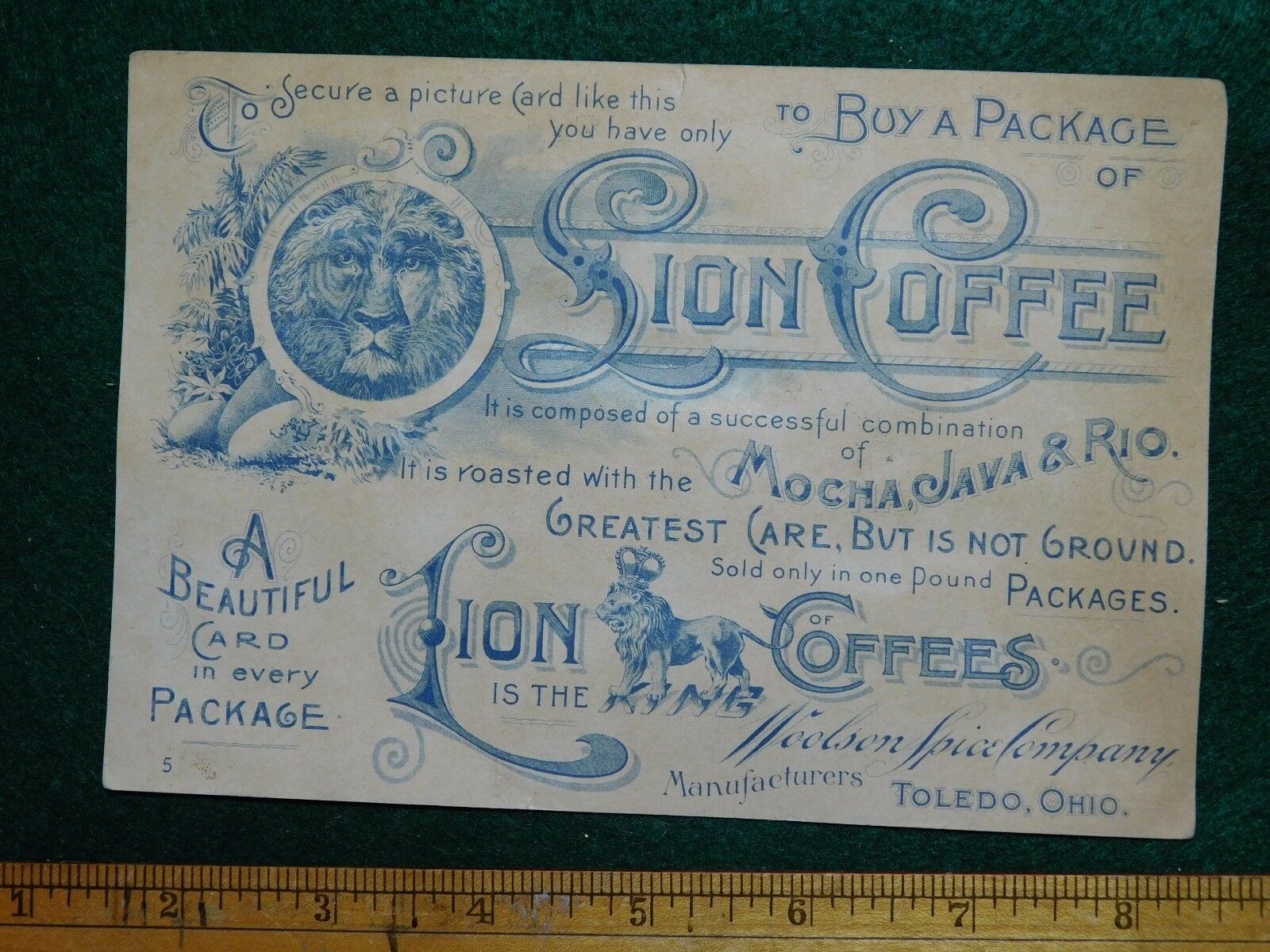 Victorian Easter Trade Card Lion Coffee Lady Girl Gold Parasol Doves #K ...