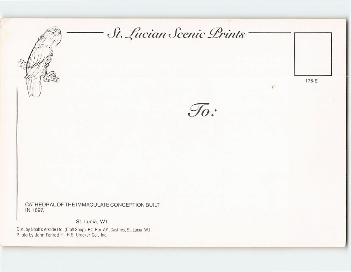 Postcard Cathedral of the Immaculate Conception St. Lucia | Latin ...