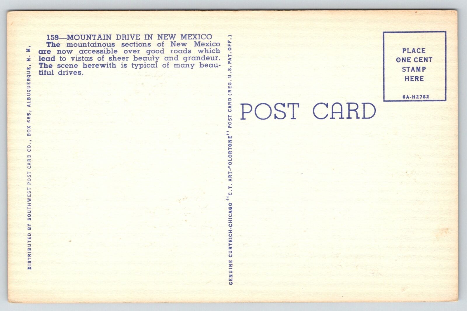 Unidad de montaña escénica de Nuevo México ~ ~ sinuoso camino en montaña ~ Piezas Vintage ...