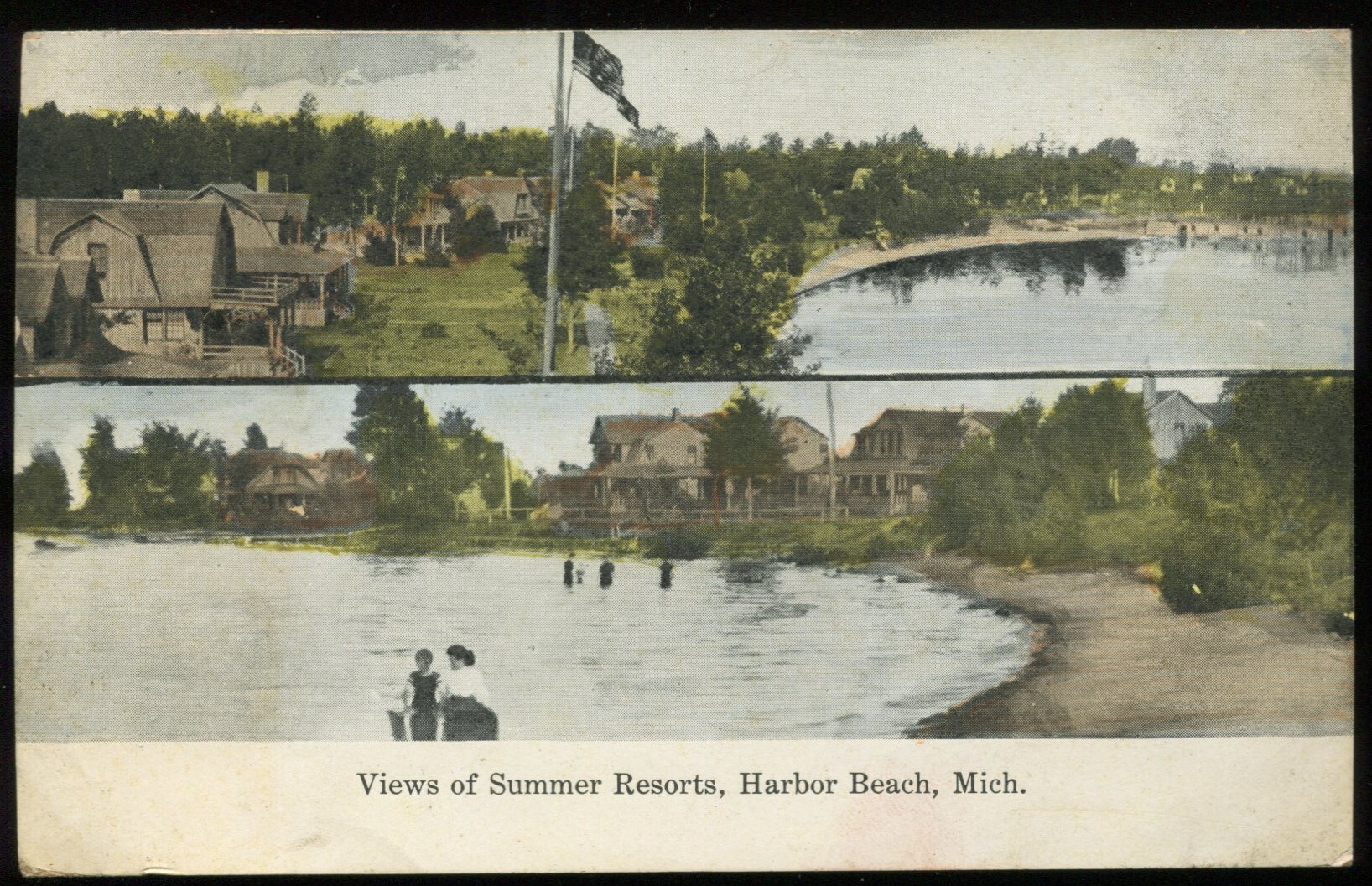 Views of Summer Resorts, Harbor Beach, MI. Circa 1907 Bradford & Co ...
