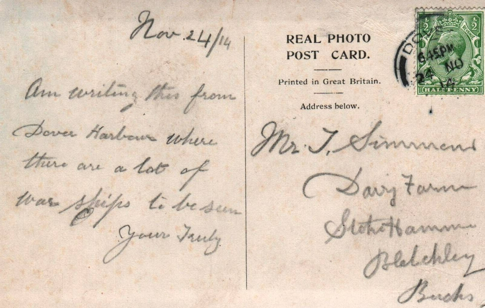 British Royal Navy HMS Iron Duke - RPPC Photo WWI c1910s | Other ...