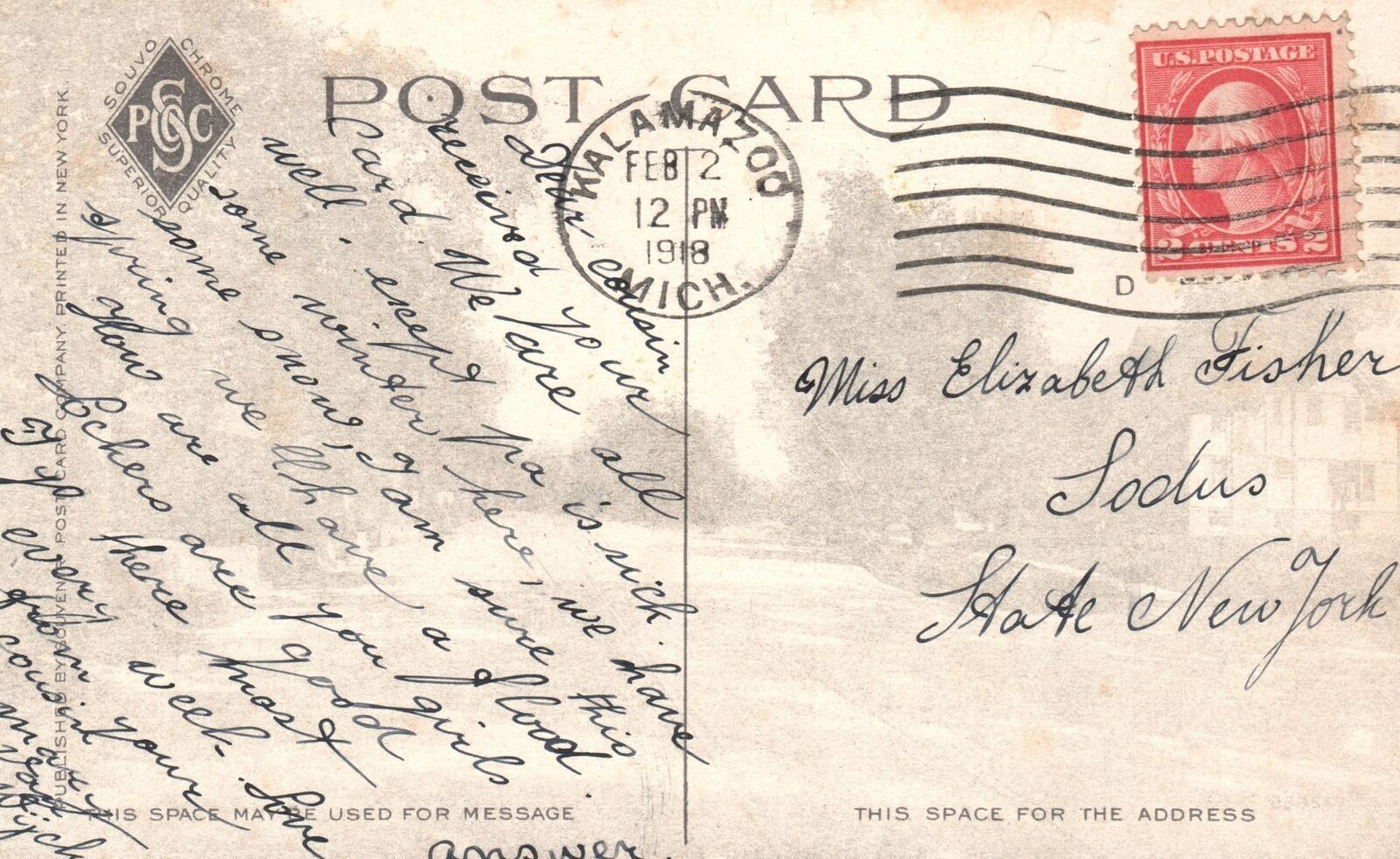 Vintage Postcard 1918 Henderson Park West Main St. Kalamazoo Michigan ...