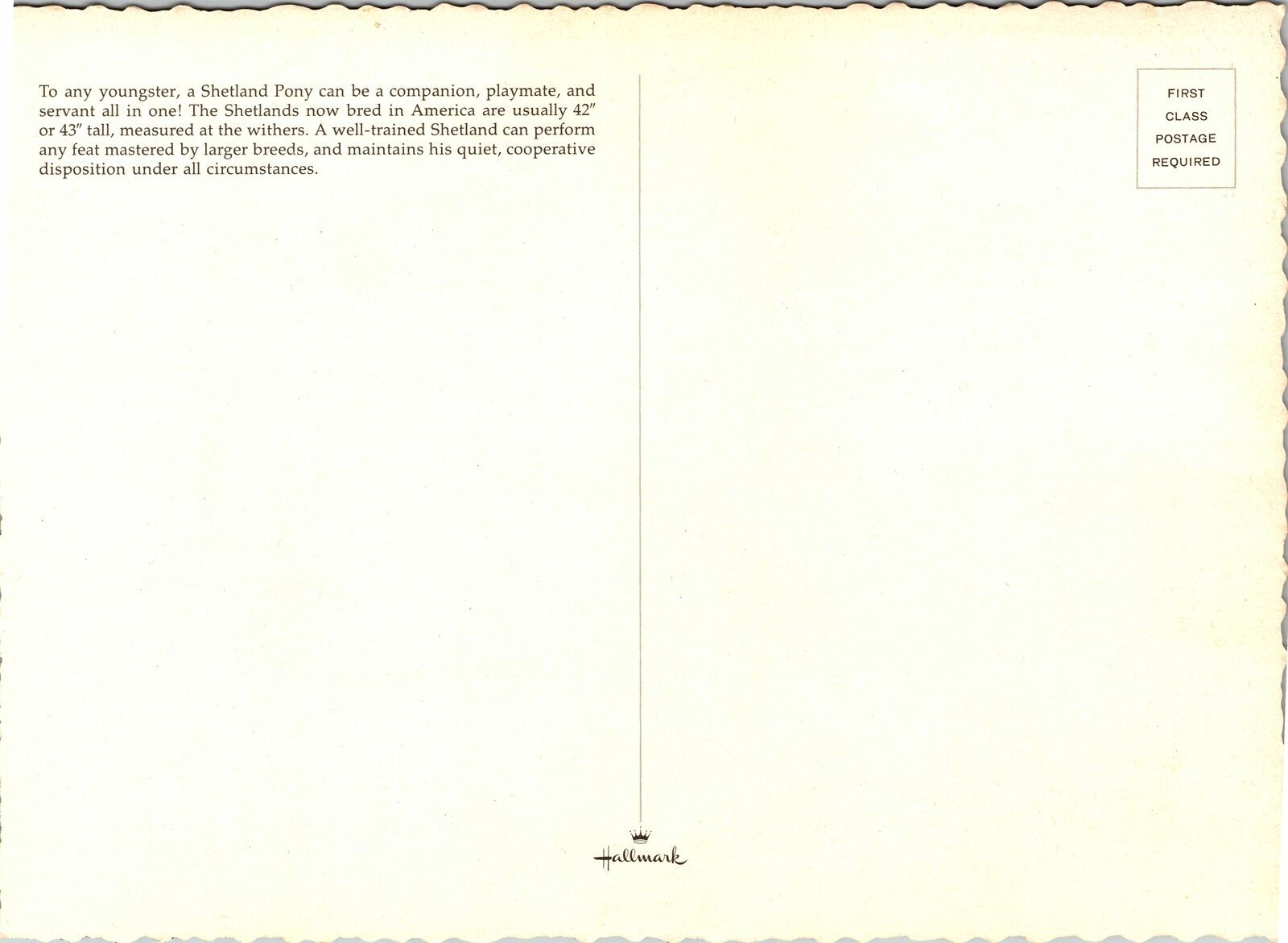 Vintage Jumbo-Sized Hallmark Postcard ~6.25" X 8.5" Young Girl and ...