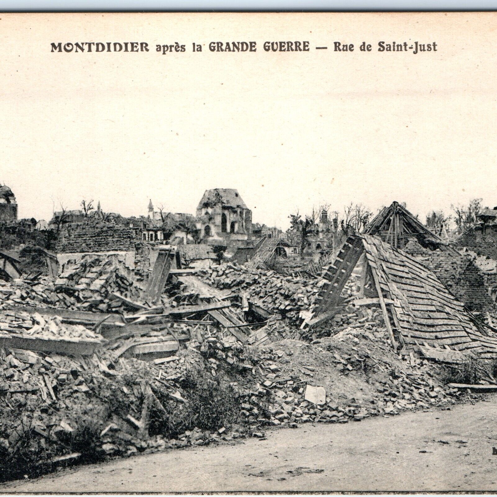 c1910s WWI Montdidier, France RPPC Ruins After War Real Photo Postcard ...