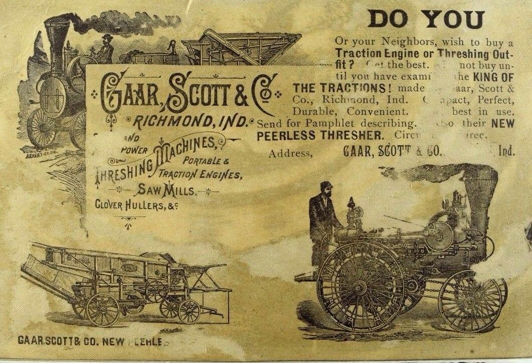 Gaar Scott & Co Threshing Machines Steam & Horse Power Traction Engines ...