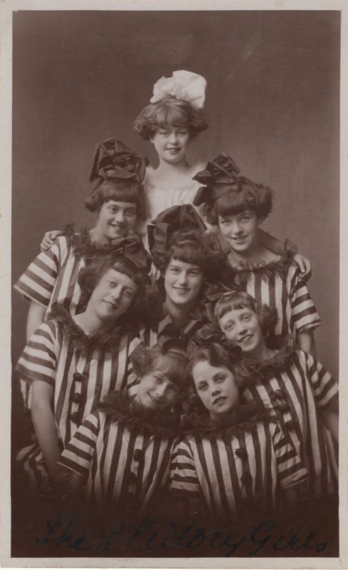 The Victory Girls WW1 Female Clowns Hand Signed Real Photo Postcard ...