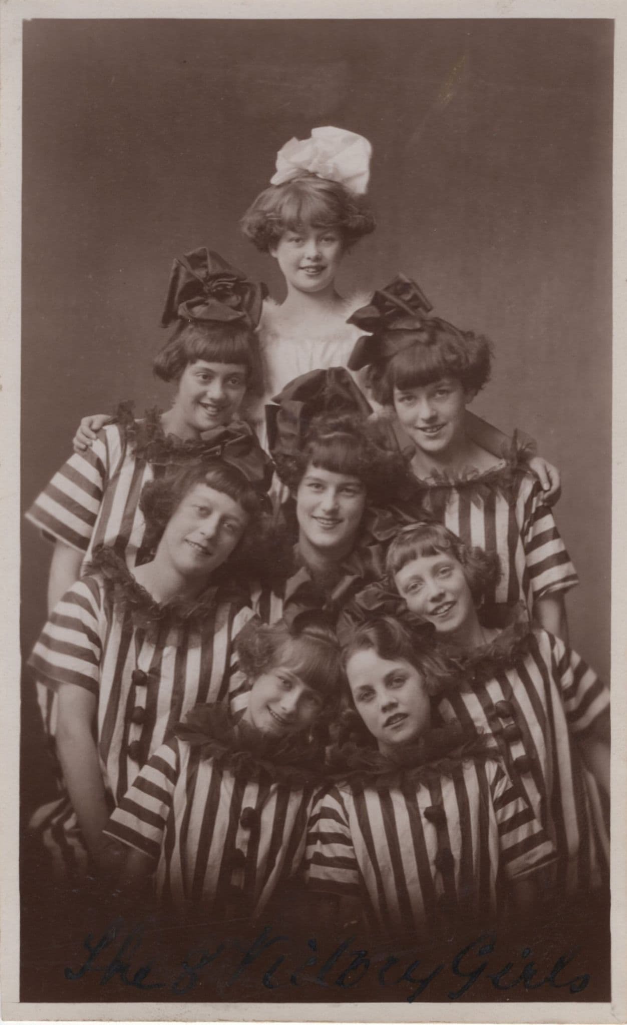 The Victory Girls WW1 Female Clowns Hand Signed Real Photo Postcard ...