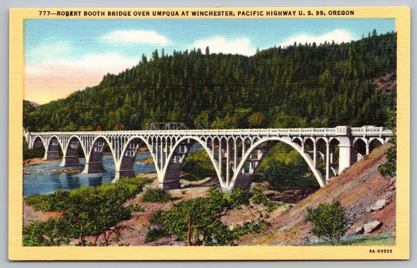 Robert Booth Bridge Umpqua Winchester Pacific Highway Oregon Forest VNG ...