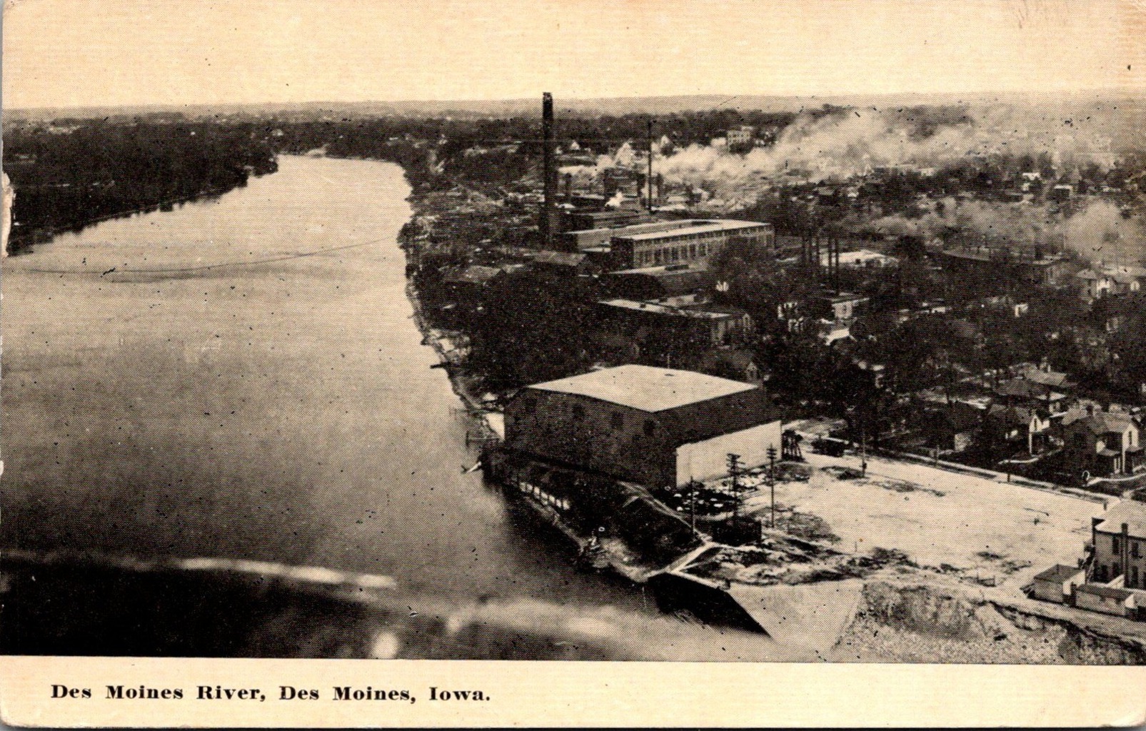 Iowa Des Moines View Of Des Moines River 1912 | United States - Iowa ...