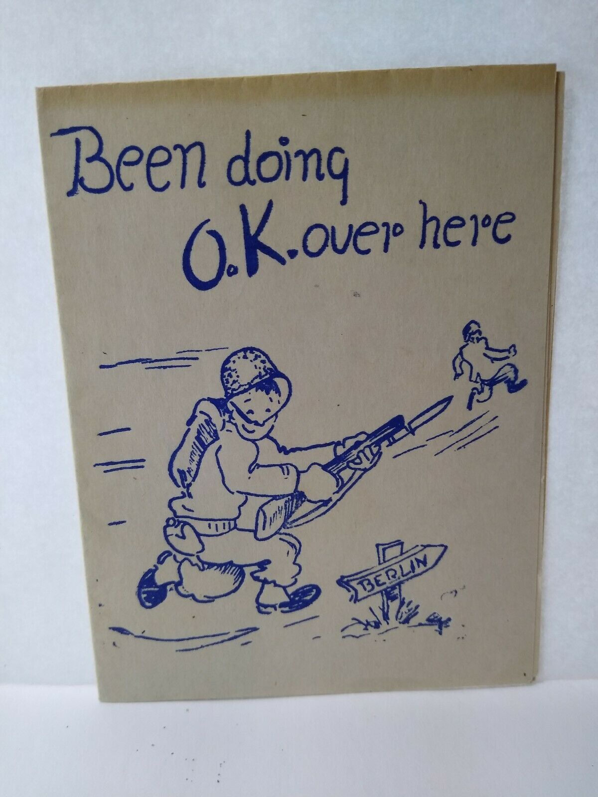 Wartime Easter Greeting Card 1944 Berlin Soldiers Weird Bunny Rabbit ...