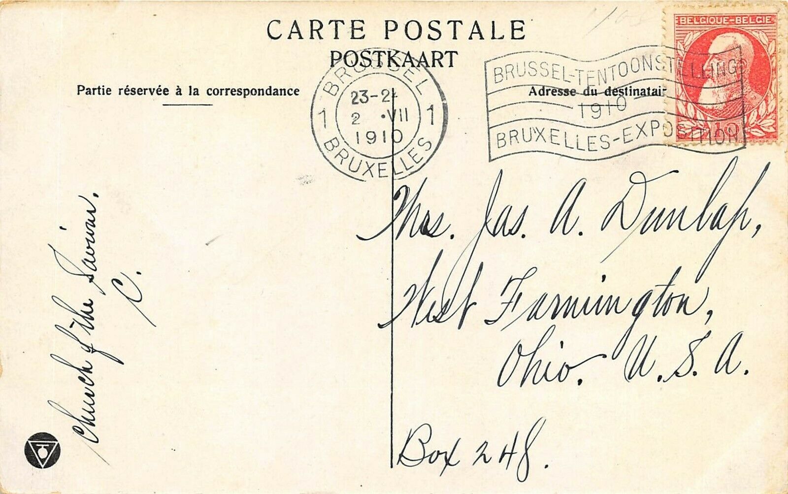 Bruxelles Brussels Belgium 1910 Postcard Notre Dame Eglise Du Sablon ...