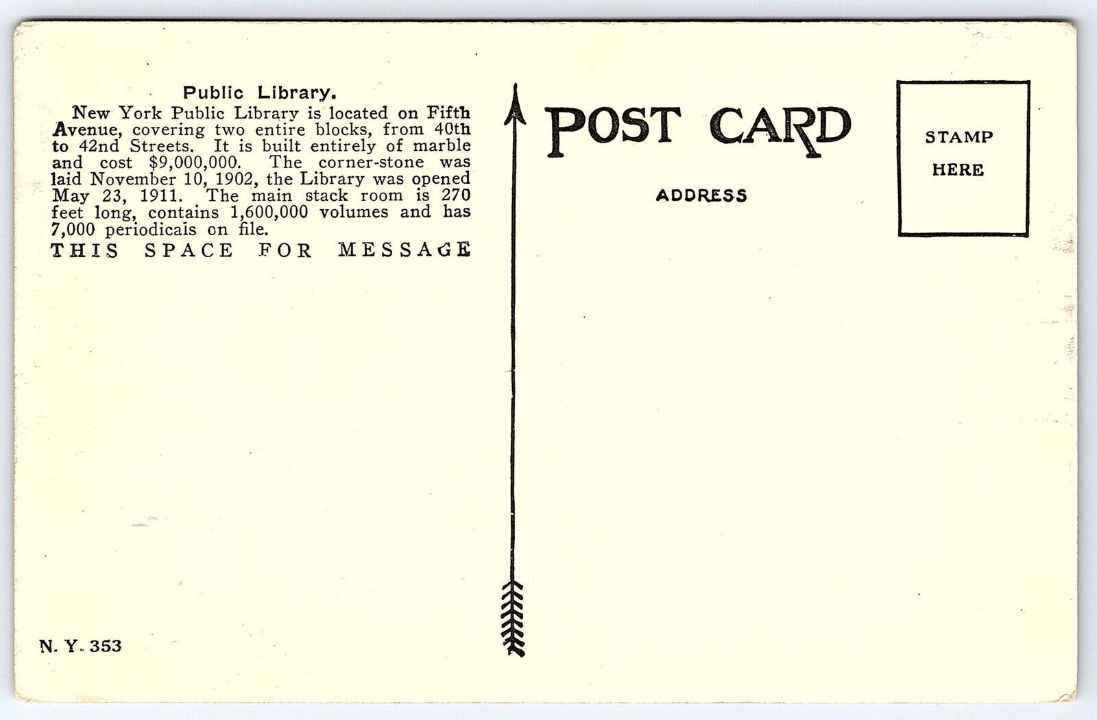 The New York Public Library New York City NYC Avenue & Street View ...